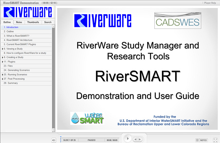RiverWare: Notes on Series Slots Video